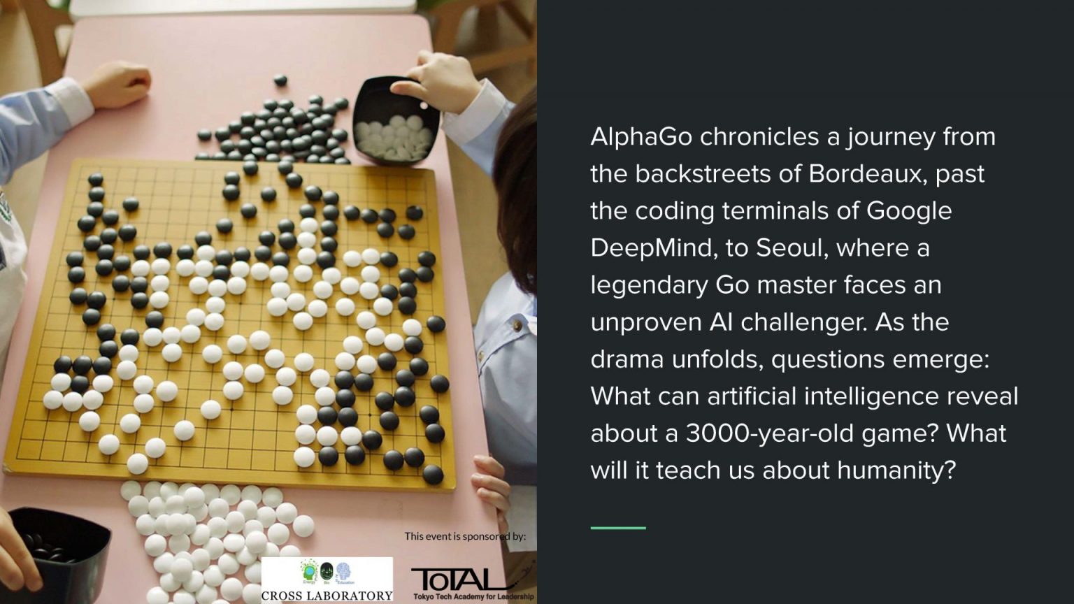 Free virtual screening of the film “AlphaGo” and asynchronous online ...
